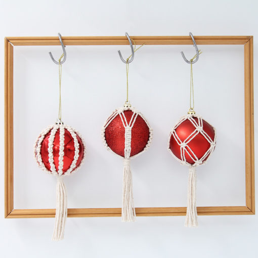Macramé Christmas Baubles • That Little Shop