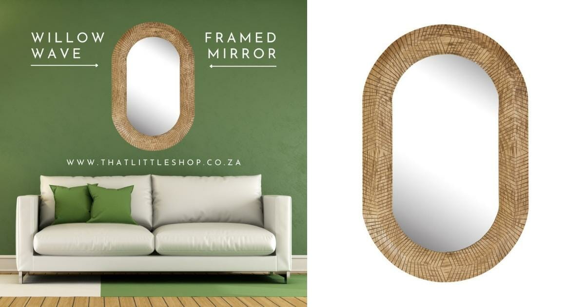Graceful Willow Wave Framed Mirror • That Little Shop
